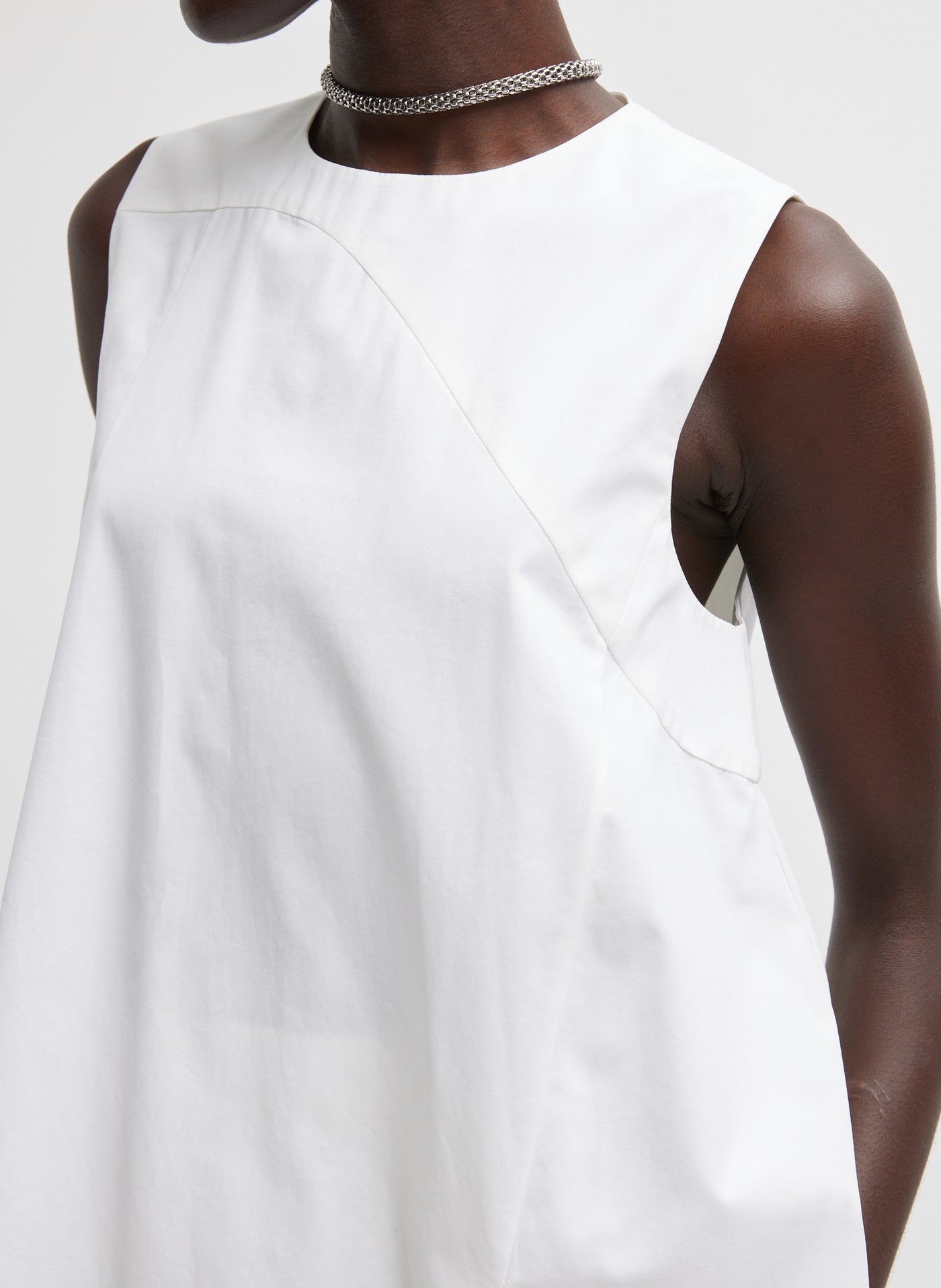 Tibi Biotwill Easy Tie Top in Optic White – Pivot