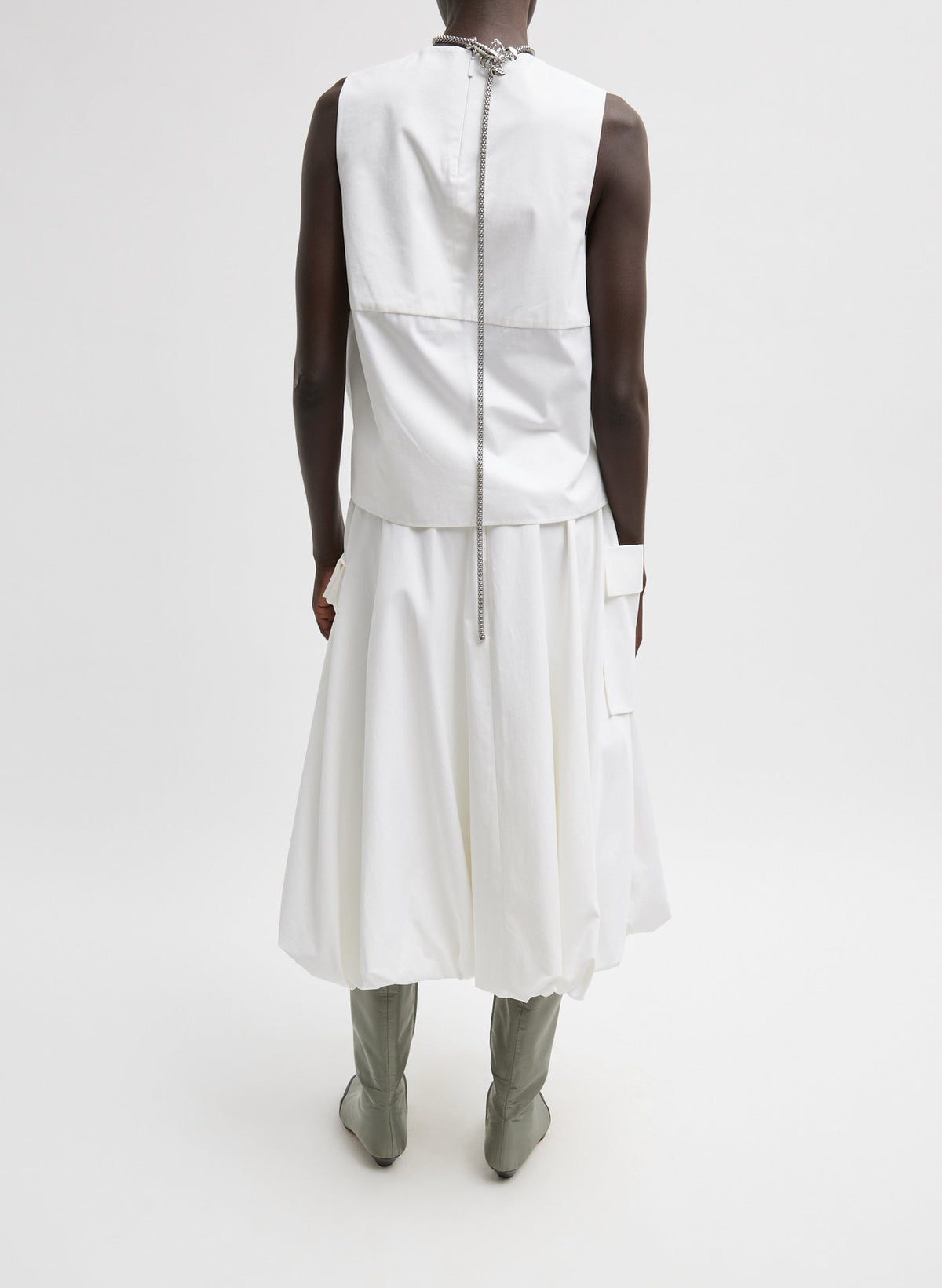 Tibi Biotwill Easy Tie Top in Optic White – Pivot